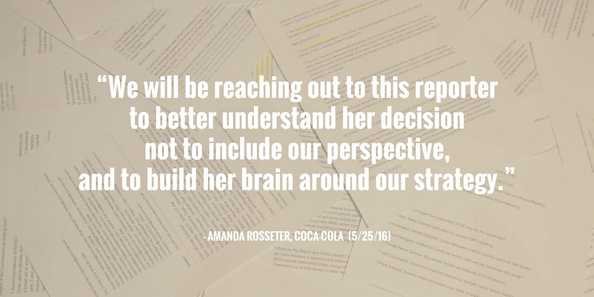 Coke Lobbies Media To Include Biased Soda Tax Research | by Kyle ...