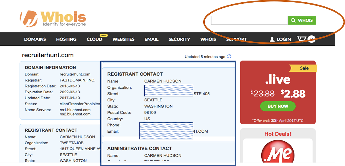 How to Use Whois to Find Contact Info | by Recruiter Hunt | Medium