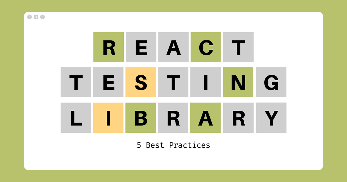 5 Practices ที่อยากแนะนำเมื่อเขียนเทส React App ด้วย React Testing ...