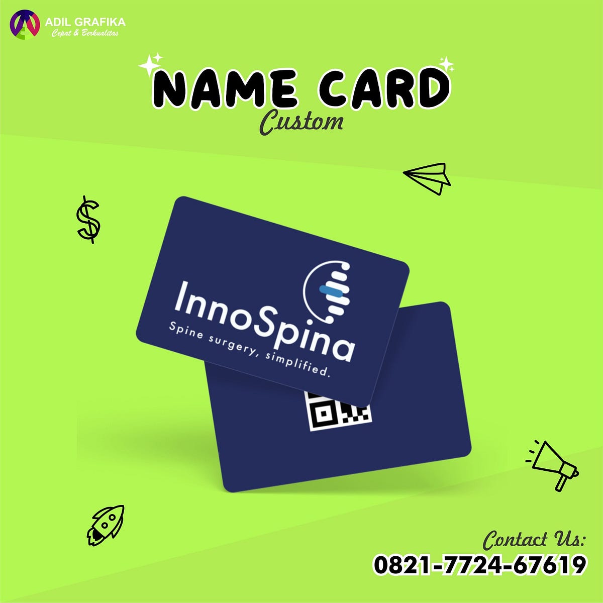 Cetak Name Card CUSTOM Di Medan, WA 0821–7724–6719 - Adil Grafika - Medium