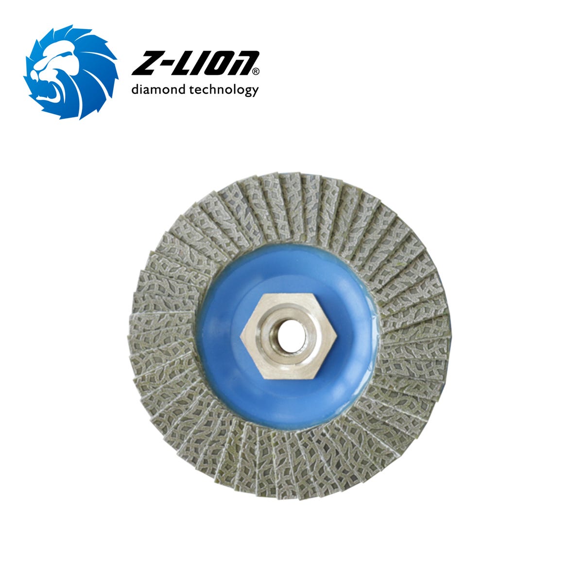 Z-LION Plastic Backing Diamond Flap Disc Grinding Wheels With M14 or 5/ ...