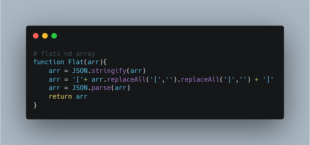 Flat array with JSON - Manish singh - Medium