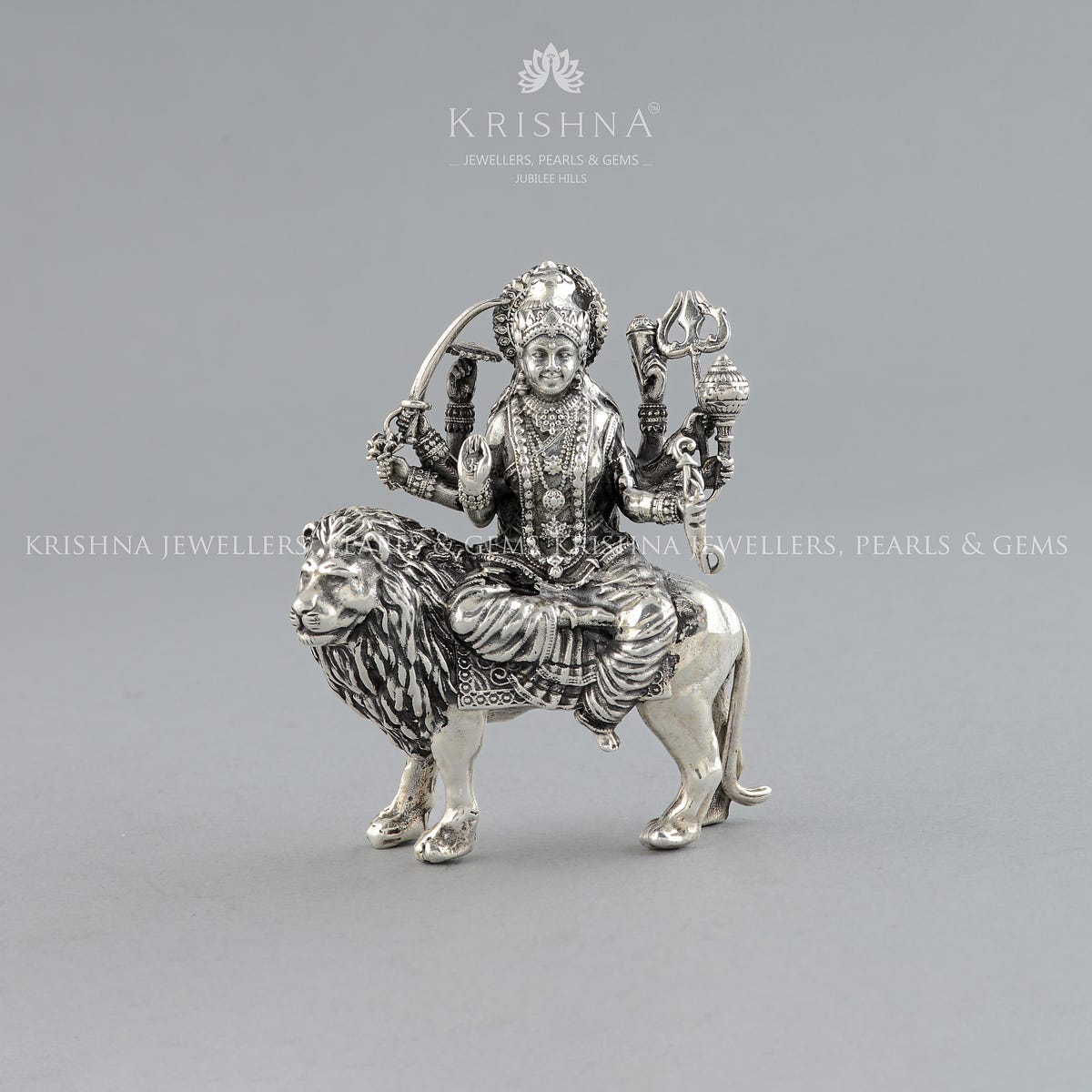 “Graceful Silver Maa Durga Idol: A Divine Symbol of Strength and Beauty ...