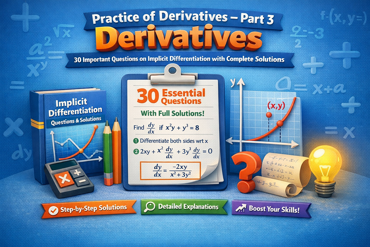 Practice of Derivatives — Part 3: 30 Important Questions on Implicit ...