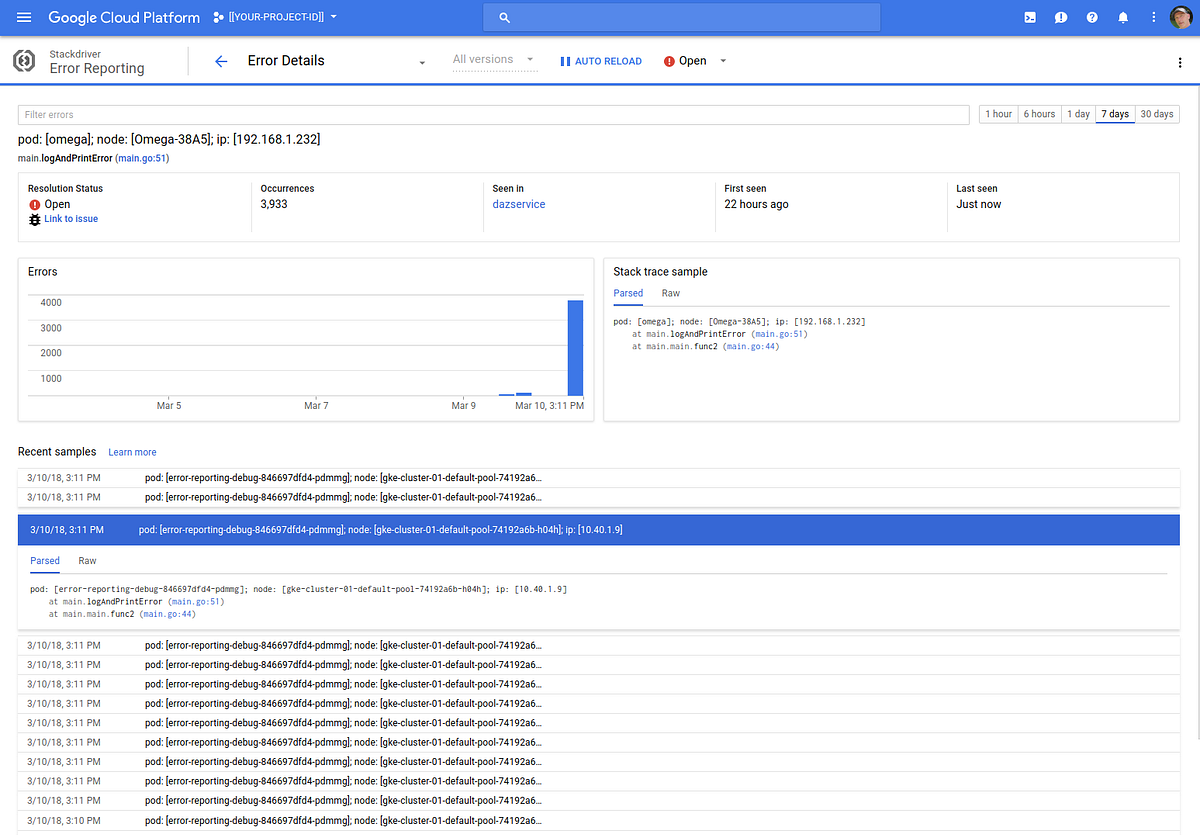 Stackdriver Error Reporting: part 2 | by Daz Wilkin | Google Cloud - Community | Medium