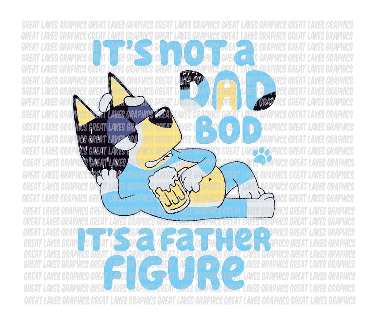 Bluey Dad Bod T-Shirt Logo Digital File for T Shirt Printing and ...