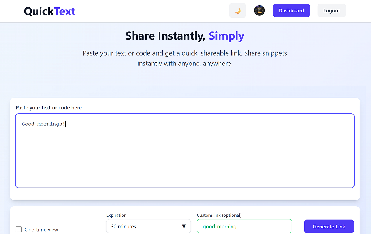 Building QuickText — A Lightweight Tool for Secure Text Sharing | by ...