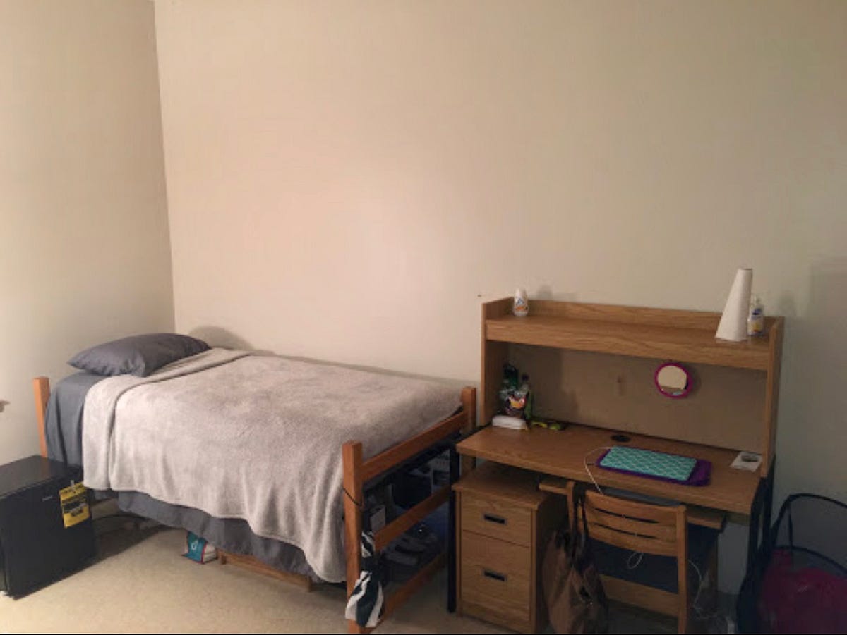 Single Dorm Room Empty