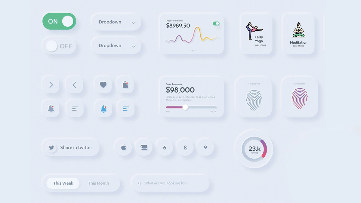 How To Create A Neumorphic Design Soft Ui In Adobe Xd By Mckinley
