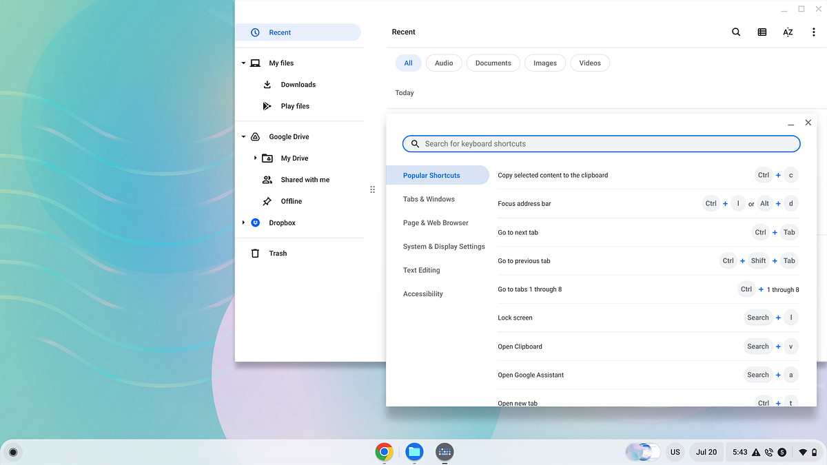 How to Quickly Access ChromeOS Files and Settings | Vertical Bar Media | by Marcus Spencer ...