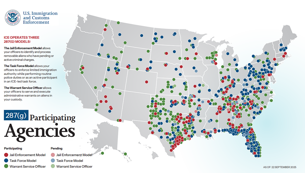 Complete List of Local and State Agencies Working With ICE | by Arturo ...
