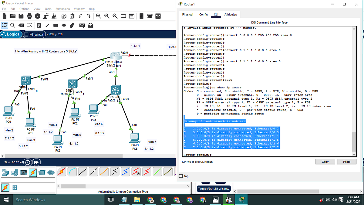 Inter-VLAN Routing with (2 Routers on a 3 Sticks) Part#1 - Saad Ali ...