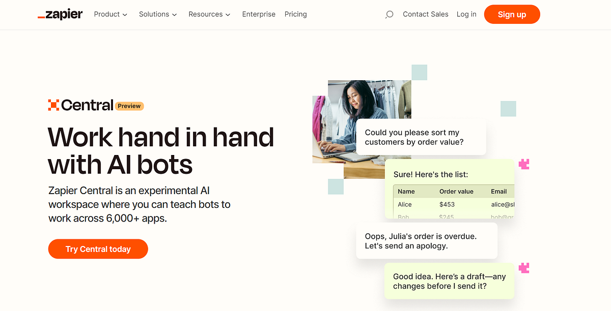 Zapier Central: A No-Code AI Alternative to OpenAI’s GPTs for Business Automation | by Tech ...