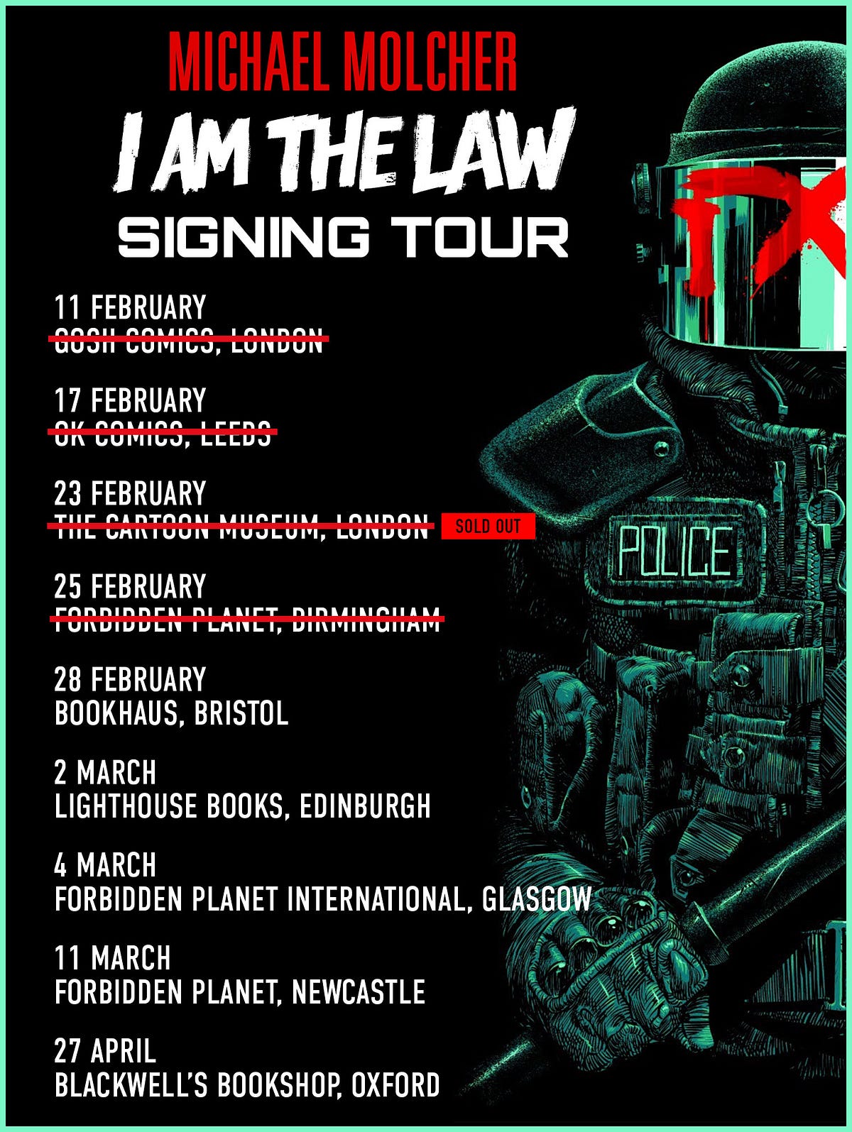 The I AM THE LAW signing tour!. After a career of announcing signings ...