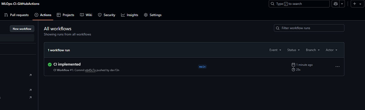 MLOps5: Continuous Integration using GitHub Actions | by Dev N | May, 2025 | Medium