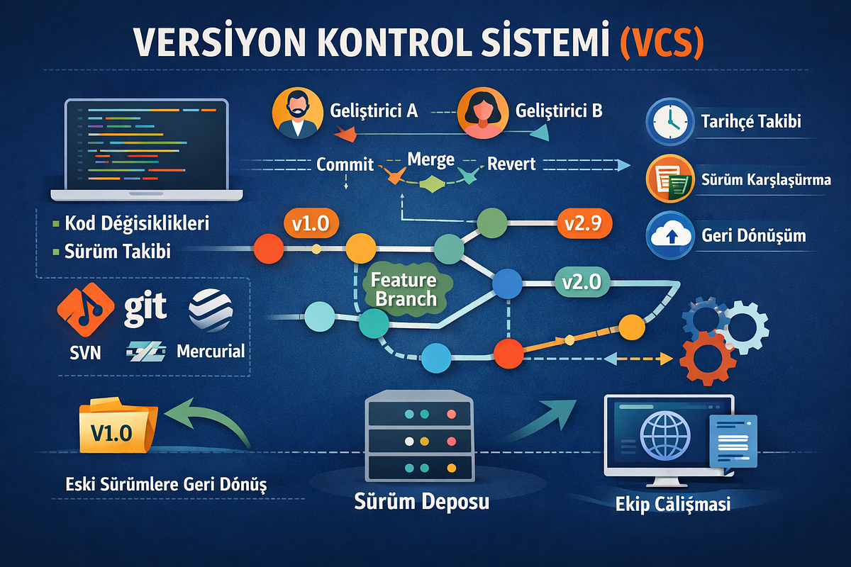 Versiyon Kontrol Sistemi — VCS. VCS, kodun değişikliklerini takip… | by ...