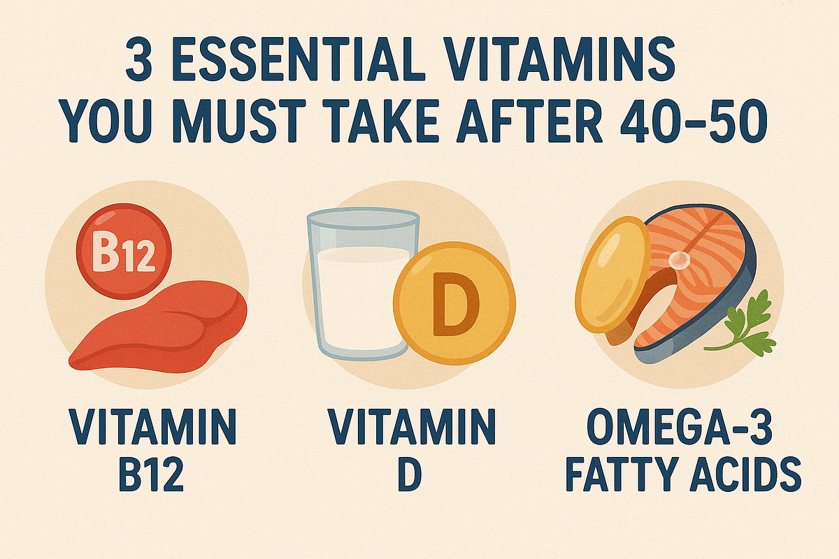 3 Essential Vitamins You Must Take After 40–50 to Stay Healthy and ...