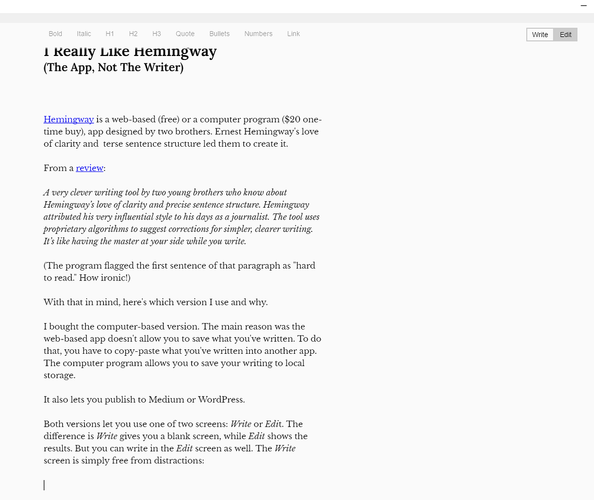 I Really Like Hemingway. (The App, Not The Writer) | by Robyn Sinead ...