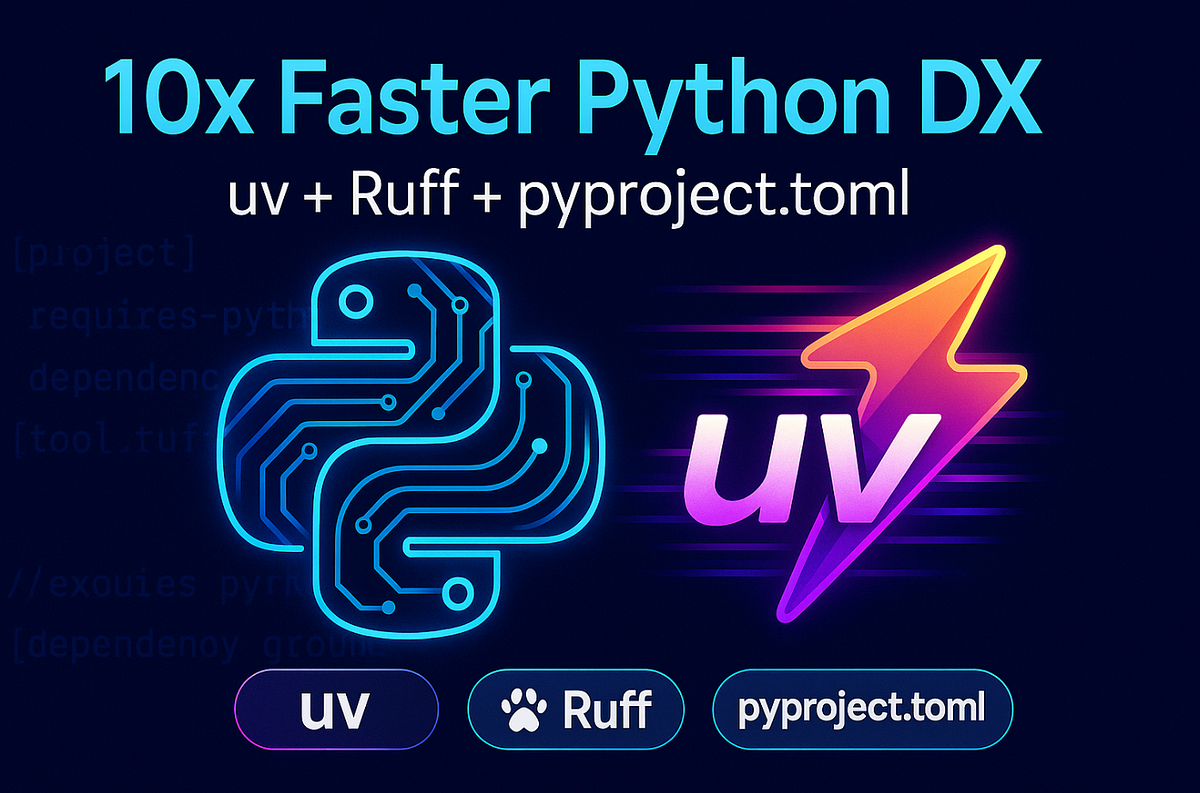 Level up your toolchain: uv + Ruff + pyproject.toml = 10× faster Python DX | by Tihomir Manushev ...