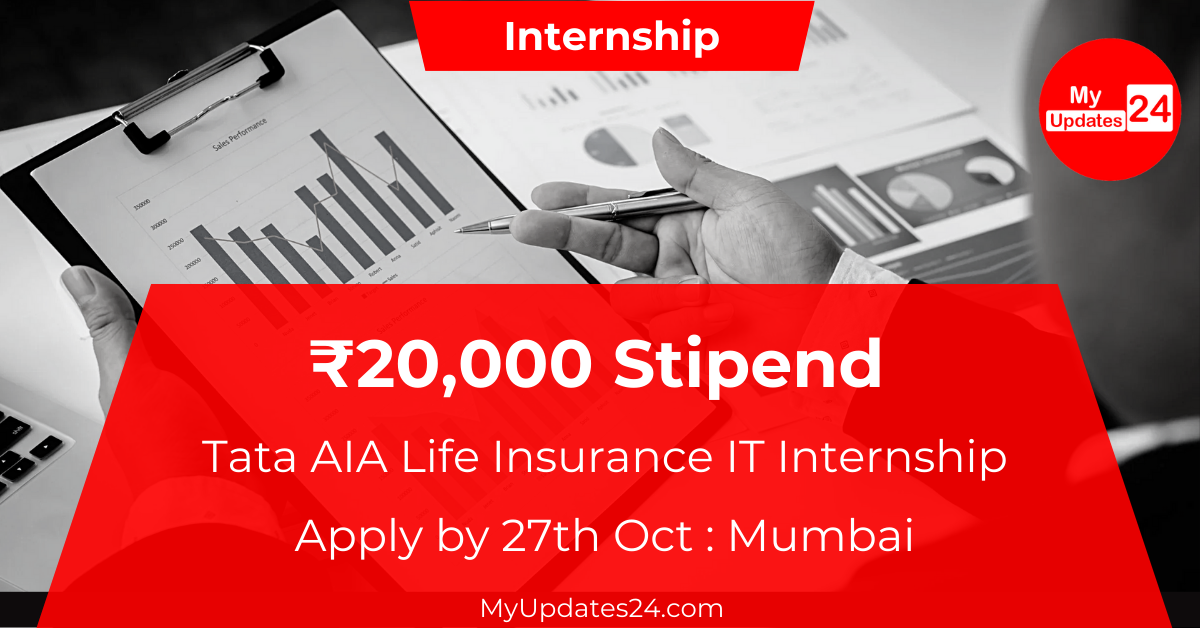 Tata AIA Life Insurance IT Internship 2024 | ₹20,000 Stipend ...