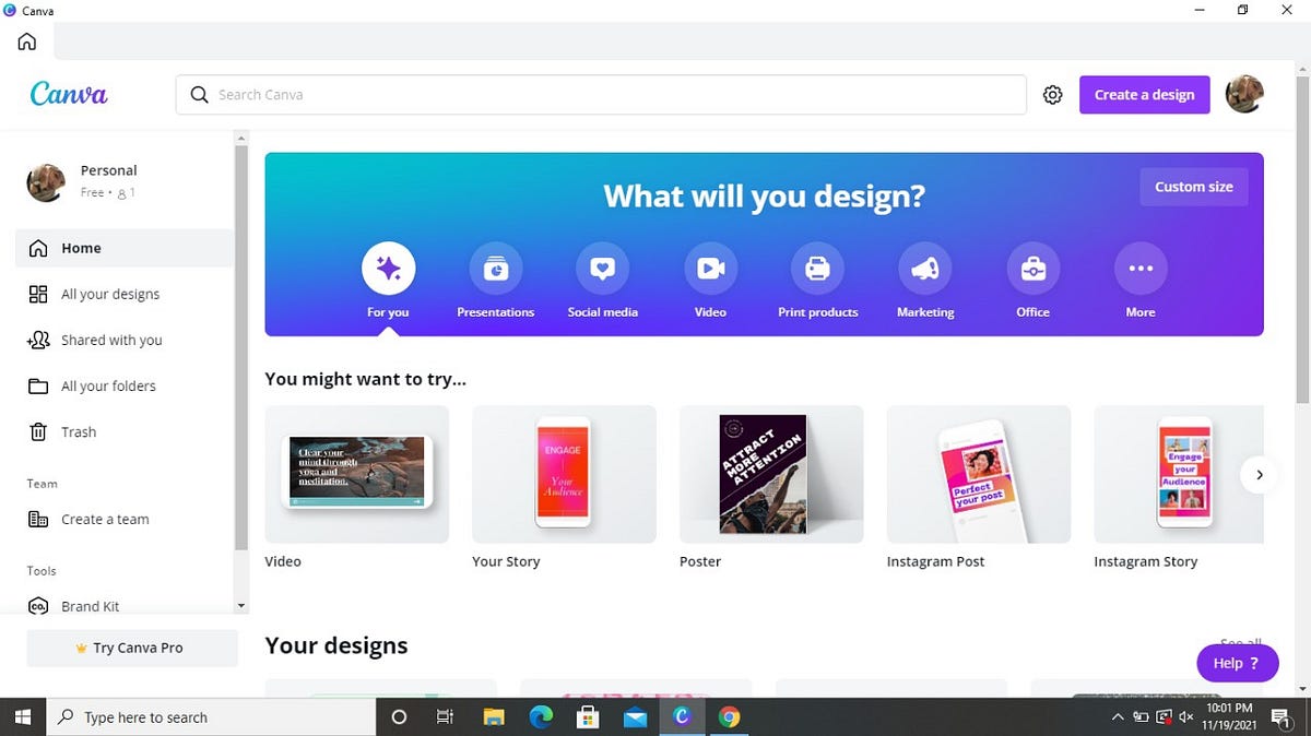 CARA MEMBUAT BROSUR ONLINE DI CANVA. Buka Canva di desktop atau buka ...
