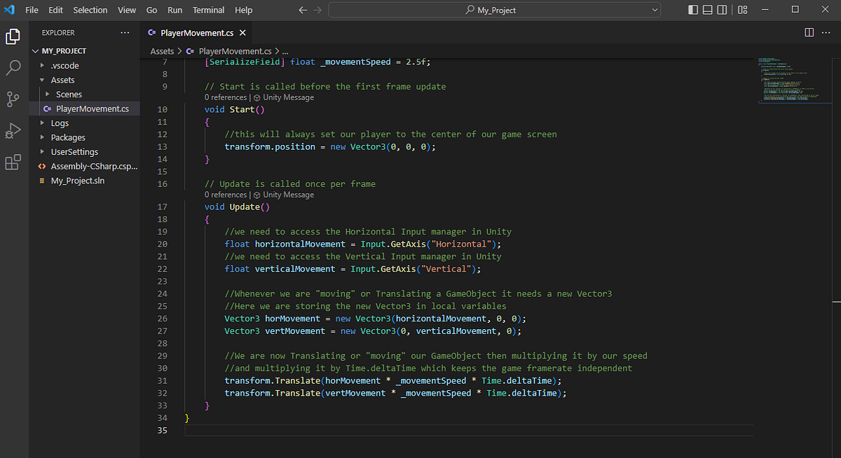 Unity Player Movement 2D or 3D. Super Simple Player Horizontal and ...