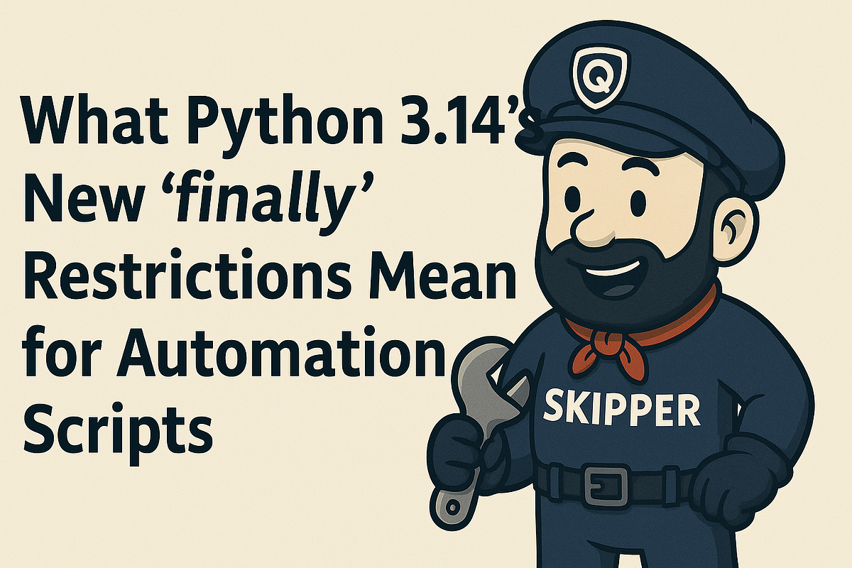 What Python 3.14’s New finally Restrictions Mean for Automation Scripts ...