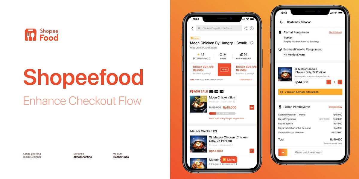 Enhance Shopeefood App: Checkout Flow | by almas sharfina | Medium