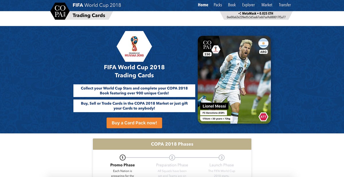 COPA 2018 — FIFA World Cup 2018 Trading Cards | by Corinth.io | Medium