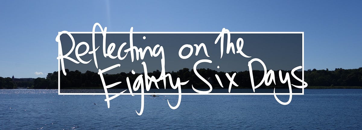 Reflecting on the Eighty-Six Days | by Greig Joilin | Half the World in ...