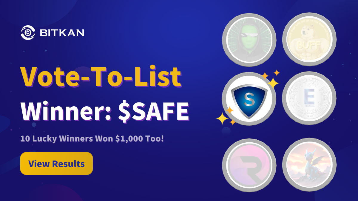 Congrats SAFE (AnWang) For Winning BitKan’s Round #4 Vote-To-List Event ...