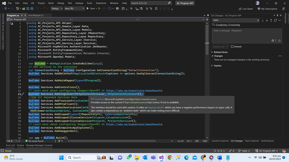 HttpContextAccessor in Asp.NET Core Web API | by Sardar Mudassar Ali Khan | Medium