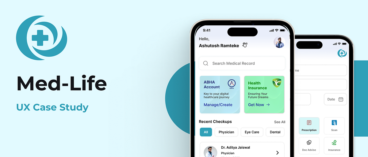 Med-Life -Health care records Managing app Case Study | by Ashu | Medium
