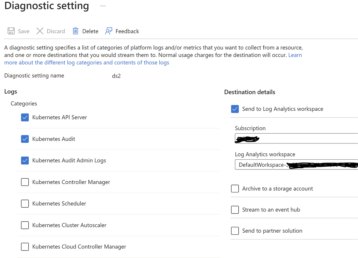 Investigate actions on Azure Kubernetes Service using Auditing | by ...