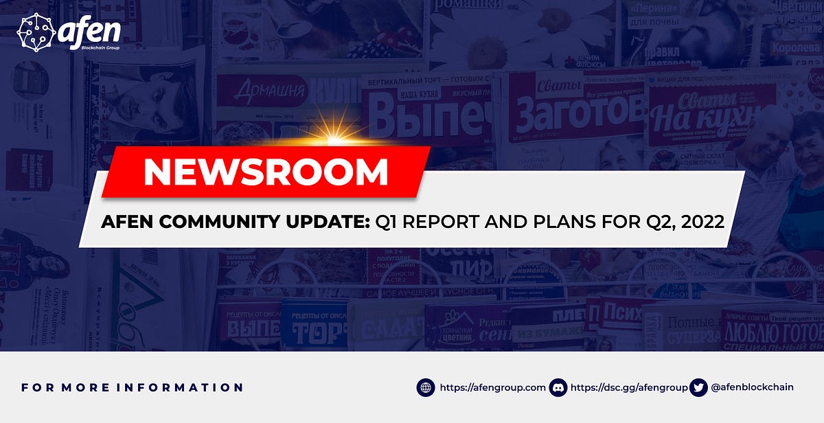 AFEN COMMUNITY UPDATE:. Q1 REPORT and PLANS FOR Q2. | by AFEN | Medium