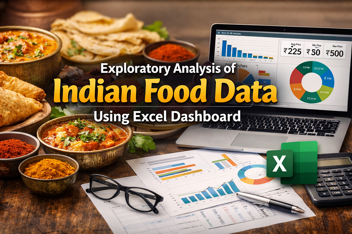 Exploratory Analysis of Indian Food Data Using Excel Dashboard | by ...