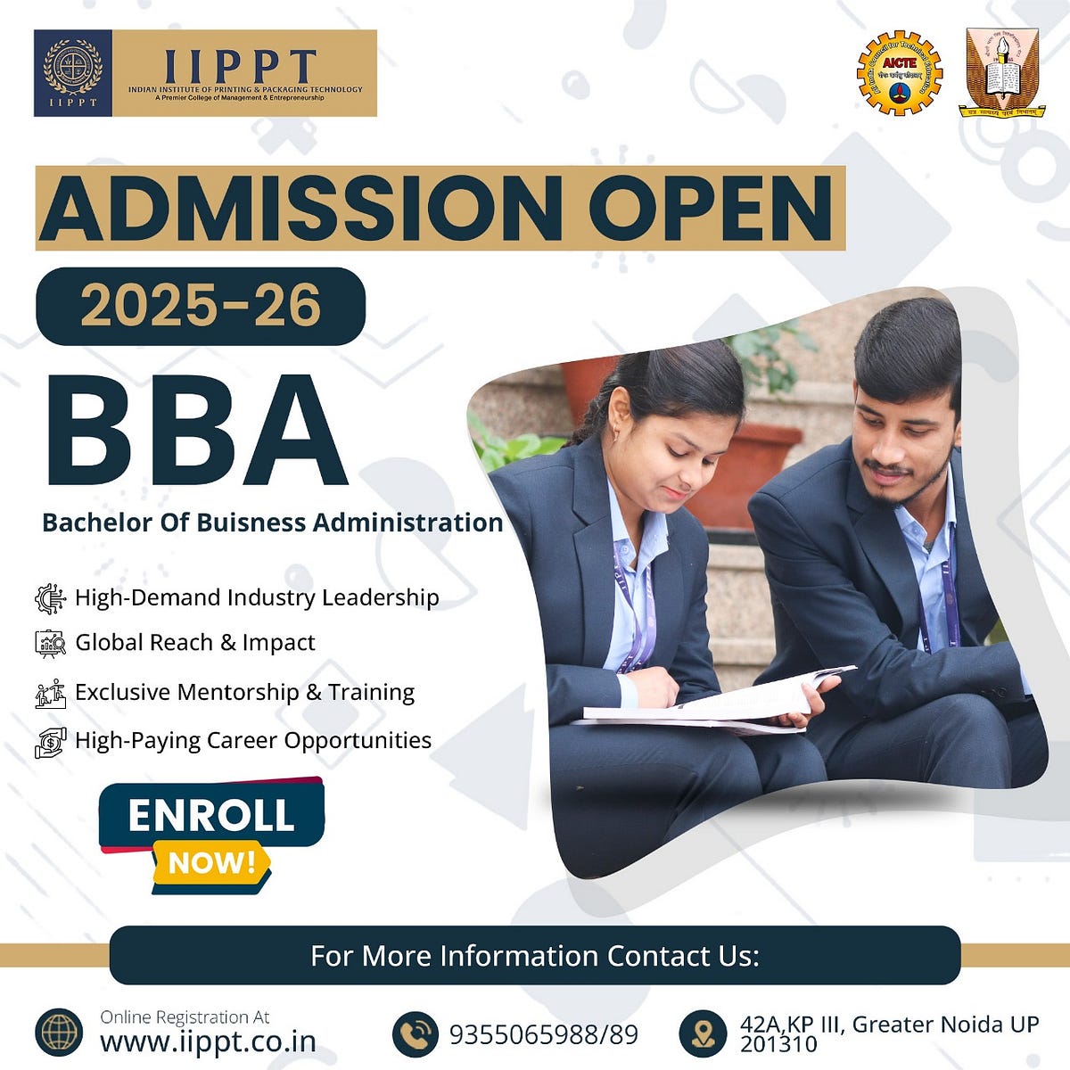 Admissions Open 2025–26. Enroll in BBA at IIPPT College — your gateway ...