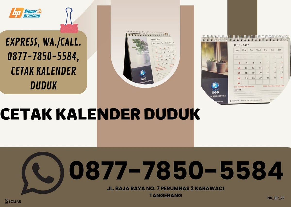 EXPRESS, Wa. /Call. 0877–7850–5584, Percetakan Kalender Duduk di Solear ...