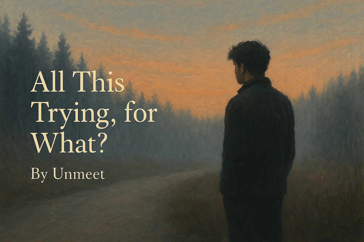 All This Trying, for What?. [By Unmeet] | by Unmeet | Medium