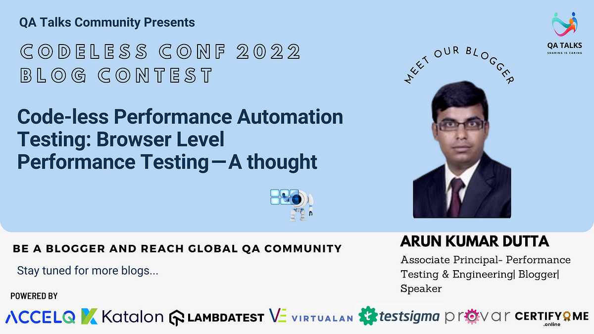 Code Less Performance Automation Testing Browser Level Performance Testing — A Thought By Qa