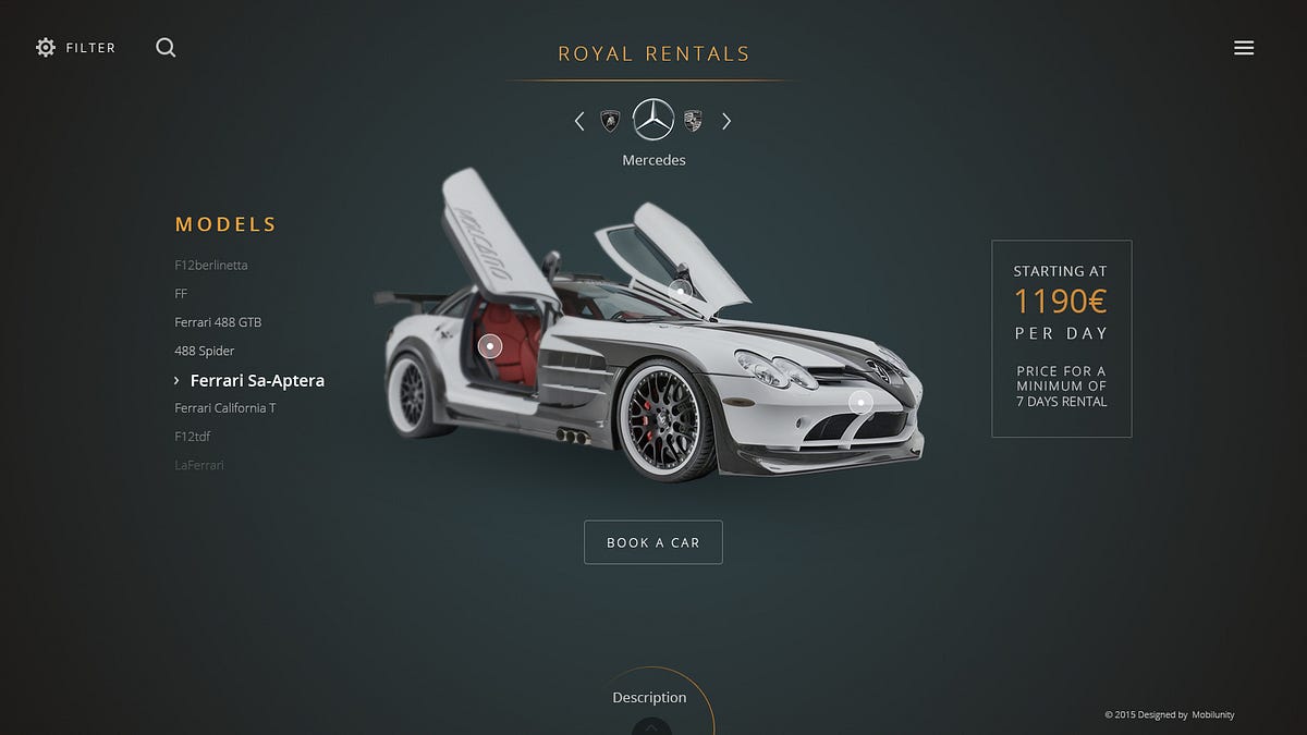 Car Web Design. If you are having a car rental… | by Mobilunity | Medium