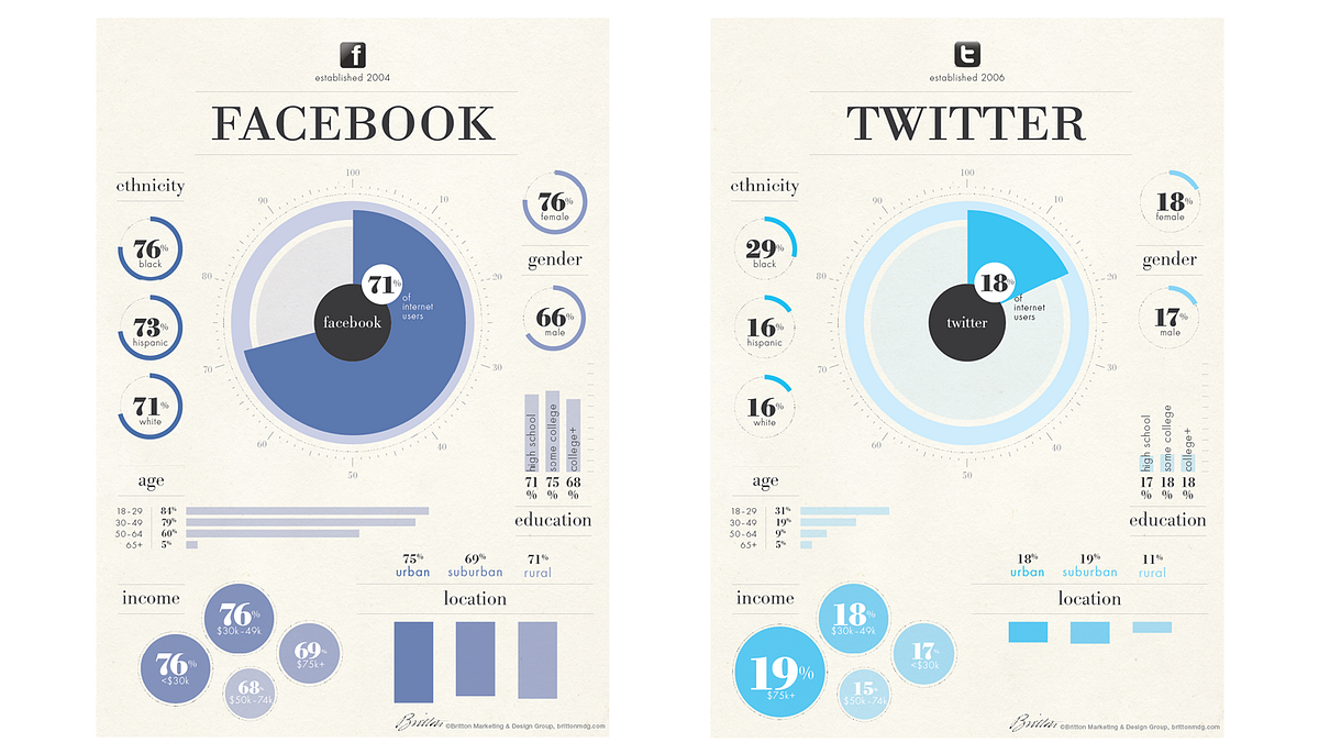 Design Feature: Social Media Demographic Infographic | by BRITTON ...