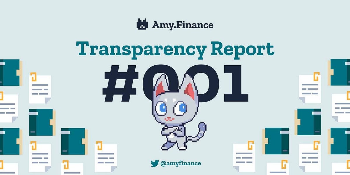 Amy Transparency Report. Dear Amy Supporters, | by Amy Finance | Medium