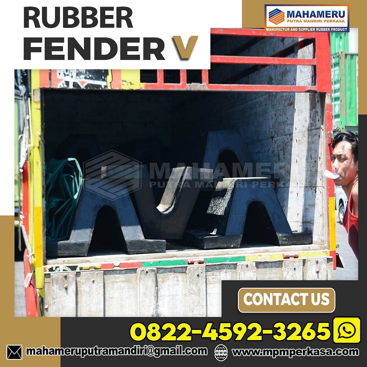 RUBBER FENDER V 500 1500L — KARET V FENDER DERMAGA PELABUHAN KAPAL, DI ...