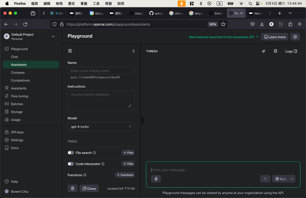 直接用 openai assistants api 遞交AI成果太棒了！每個PM夥伴都快來學～ - Bowen Chiu - Medium