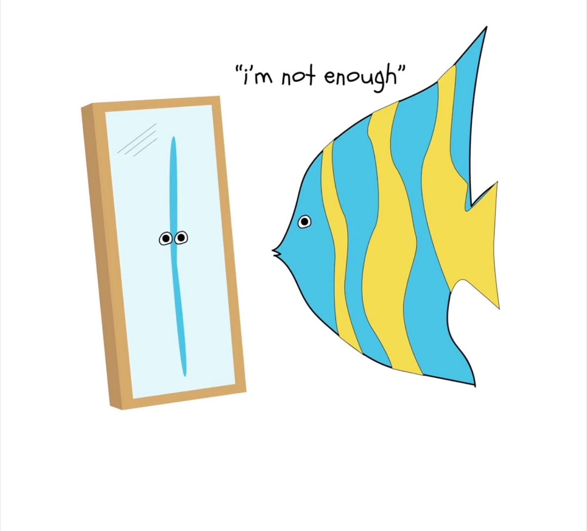 The Fish 🐠 and The Mirror 🪞. A story about self perception | by Sysavane Fanta | Medium
