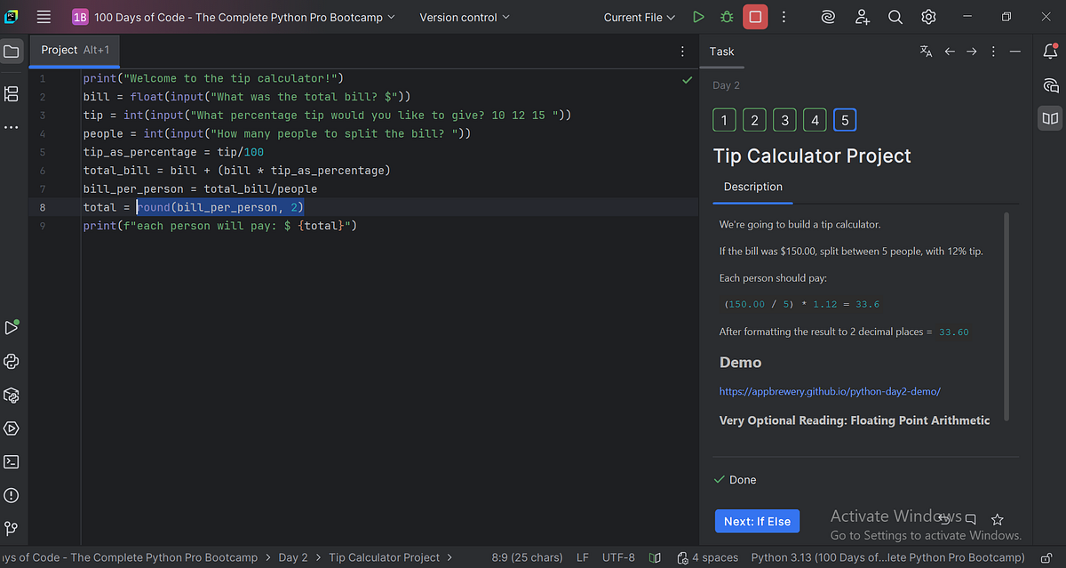 🔢 Day 2 of 100 Days of Python — Data Types and String Manipulation - Rahma Nasir Iro - Medium