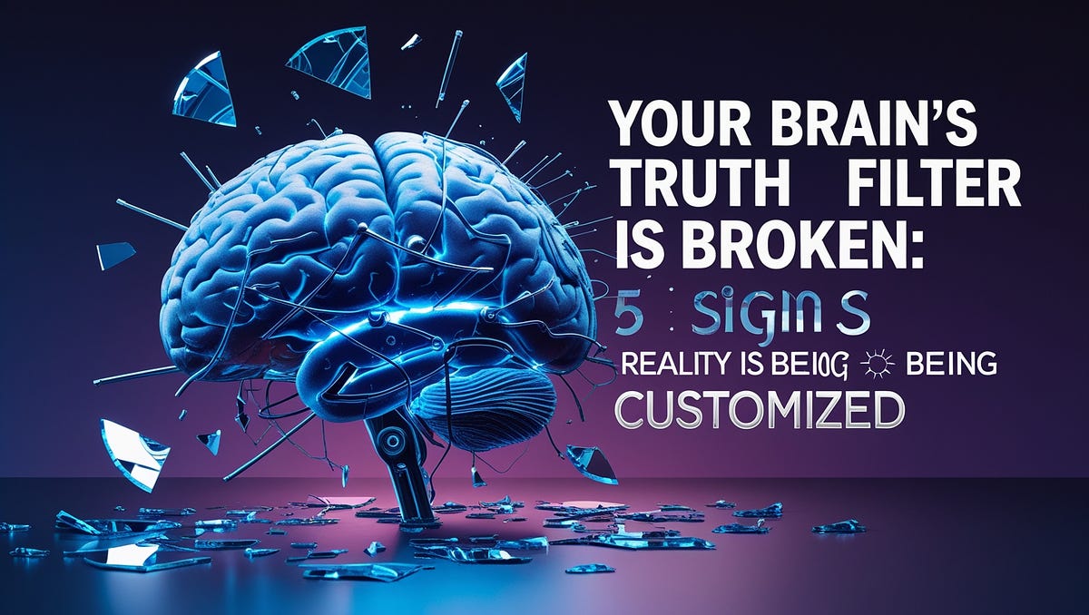 Your Brain’s Truth Filter Is Broken: 5 Signs Reality Is Being ...