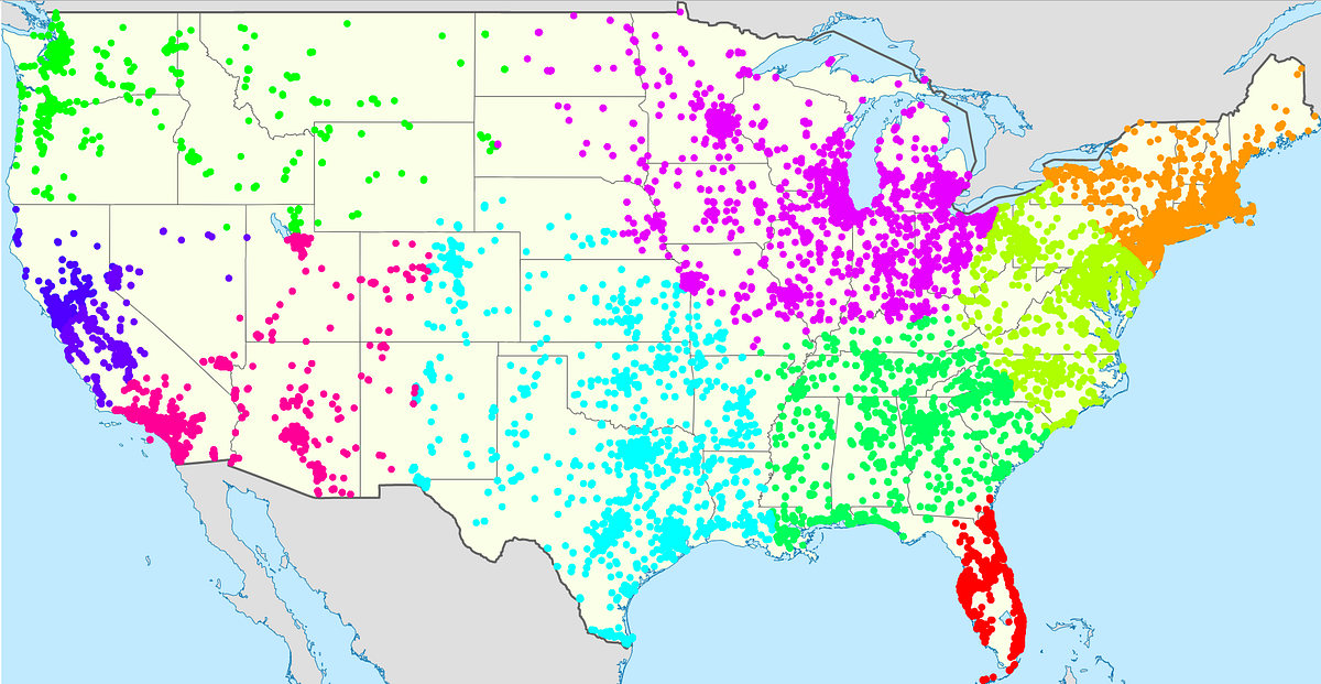 k-means clustering tweets by location | by Andrew Lehman | Medium