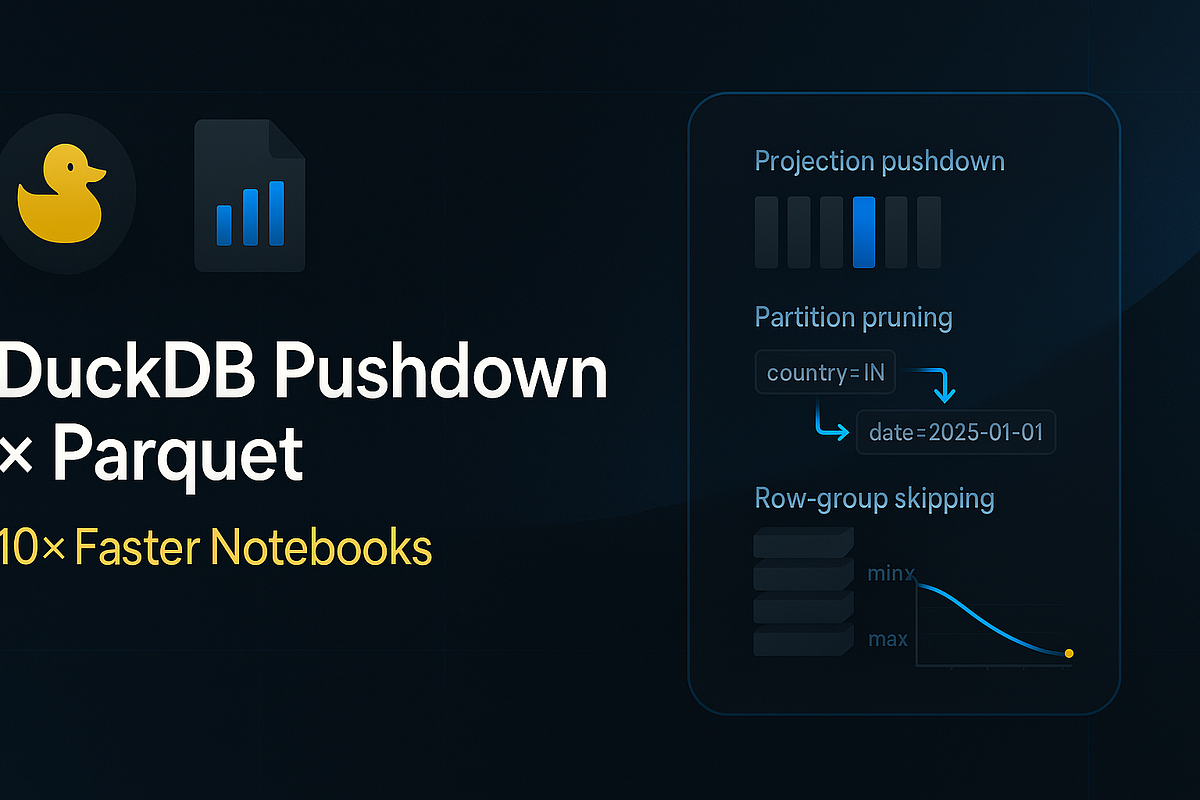 10 DuckDB Pushdown Moves for 10× Faster Notebooks | by Bhagya Rana | Medium
